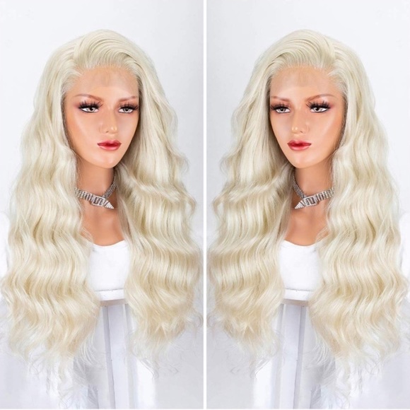 Accessories | 22 Pale Blonde Wavy Lace Front Wig Nwt | Poshmark